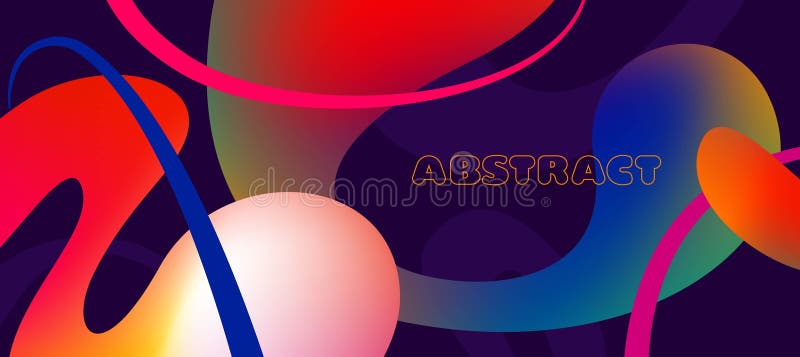 Set of Colorful Backgrounds with Abstract Liquid Forms. Gradient Wavy ...