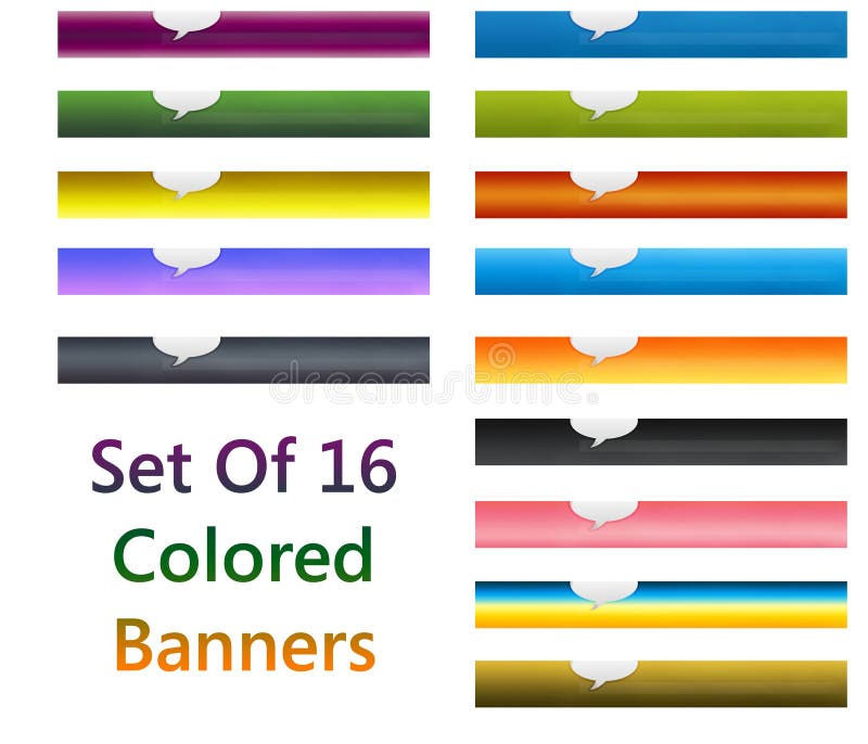 Set of colorful banners stock illustration. Illustration of internet ...