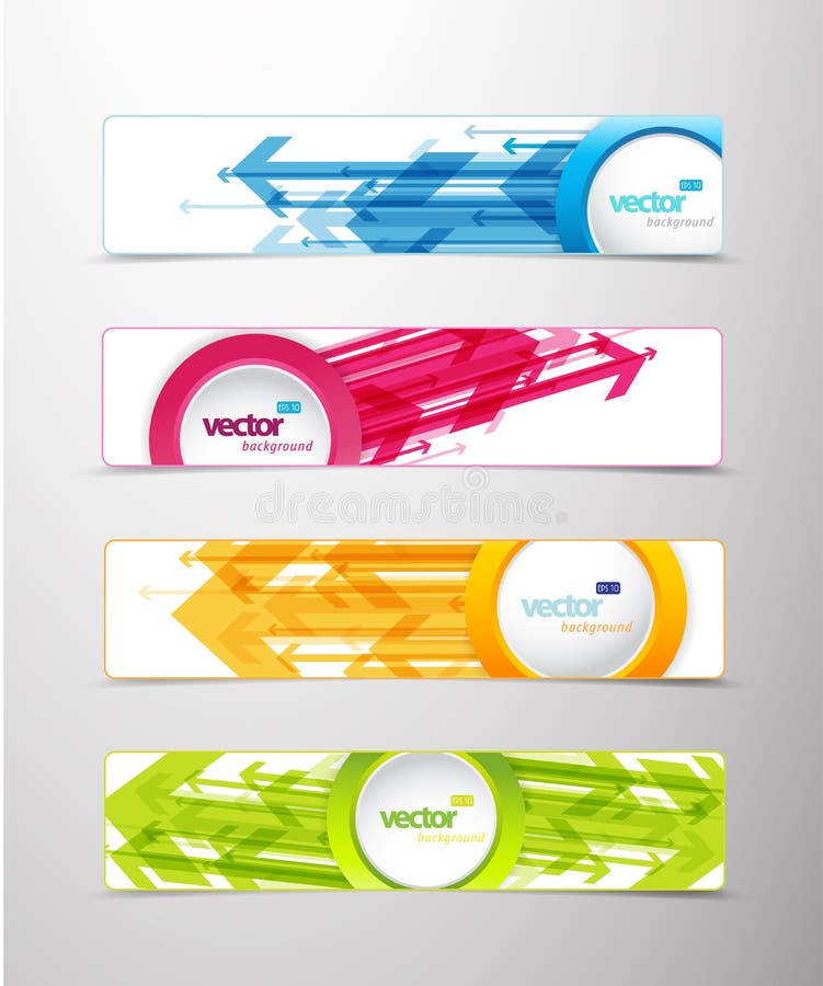 Set of colorful banners. stock vector. Illustration of geometric - 25928283