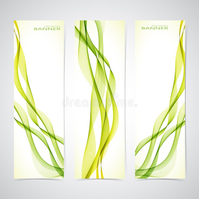 Set of Colorful Banners with Curved Lines. Vector Stock Vector ...
