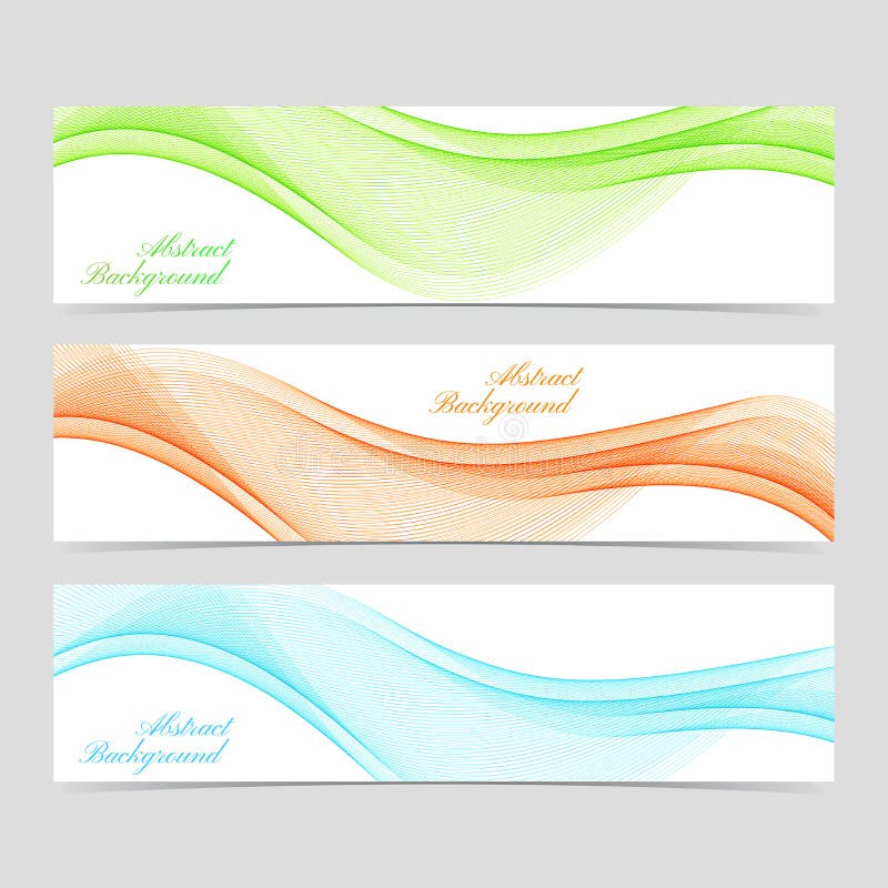 Set of Colorful Banners with Curved Lines. Vector Stock Vector ...