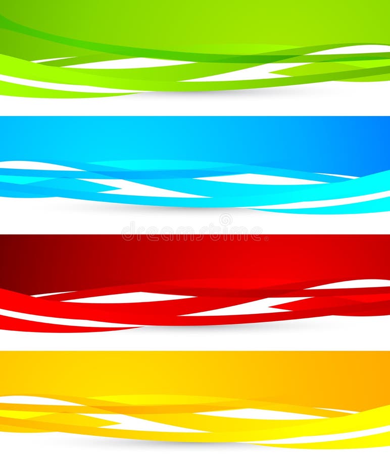 Set of colorful banners stock vector. Illustration of header - 42421068