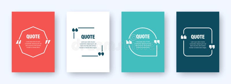 Set of Colorful Banners with Quote Frames. Speech Bubbles with ...