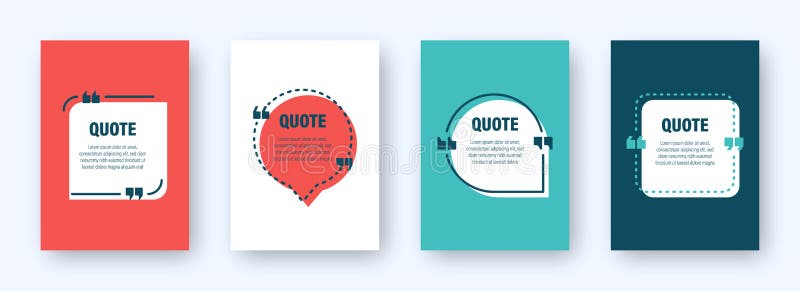 Set of Colorful Banners with Quote Frames. Speech Bubbles with ...
