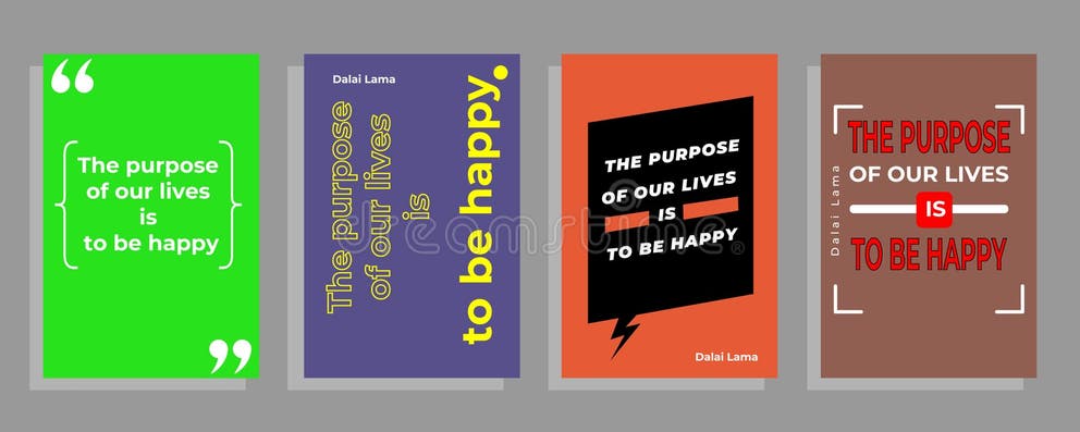 Set of Colorful Banners with Quote Frames Stock Vector - Illustration ...