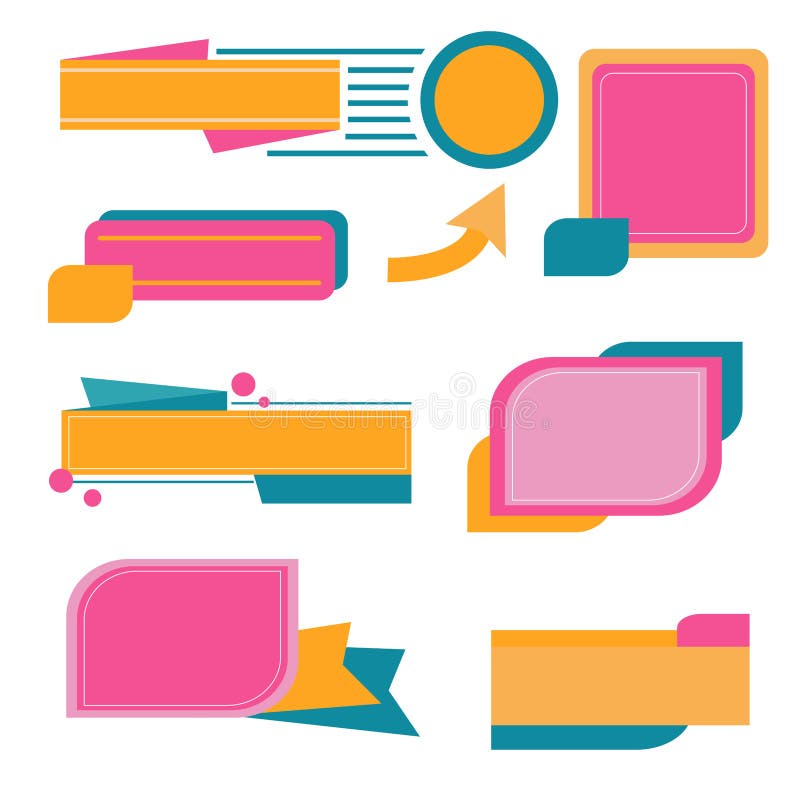 Set Colorful Banners on White Background Stock Illustration ...