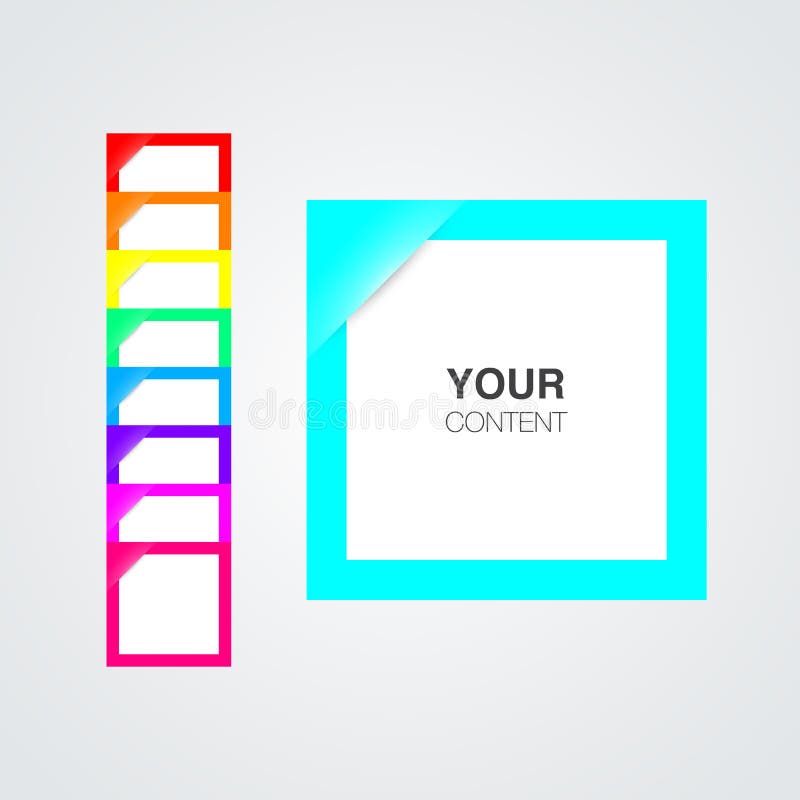 Set of Colorful Blank Notes for Your Image or Text Stock Vector ...