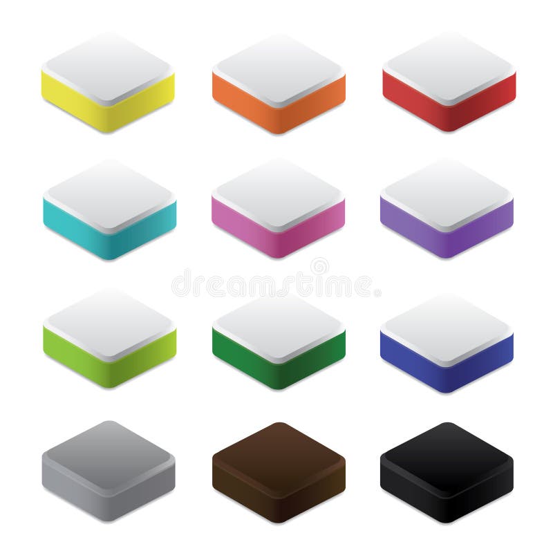 Set of Colorful Blocks and Bases, Vector Stock Vector - Illustration of ...