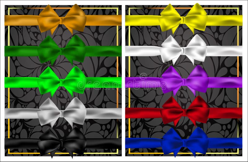 Set of Colorful Bows and Ribbons for Design. Stock Vector ...