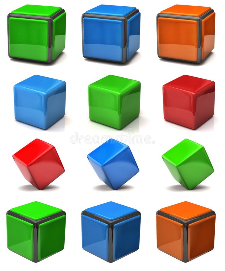 Set of colorful boxes stock illustration. Illustration of label - 56132463