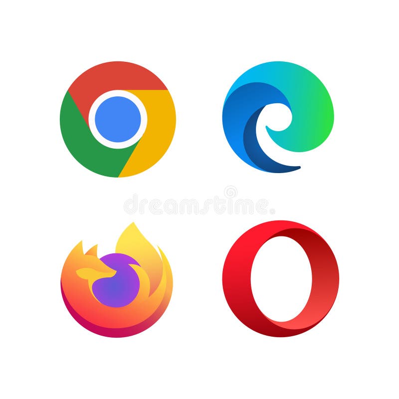 Set of Colorful Browser Logo Design Stock Vector - Illustration of logo ...