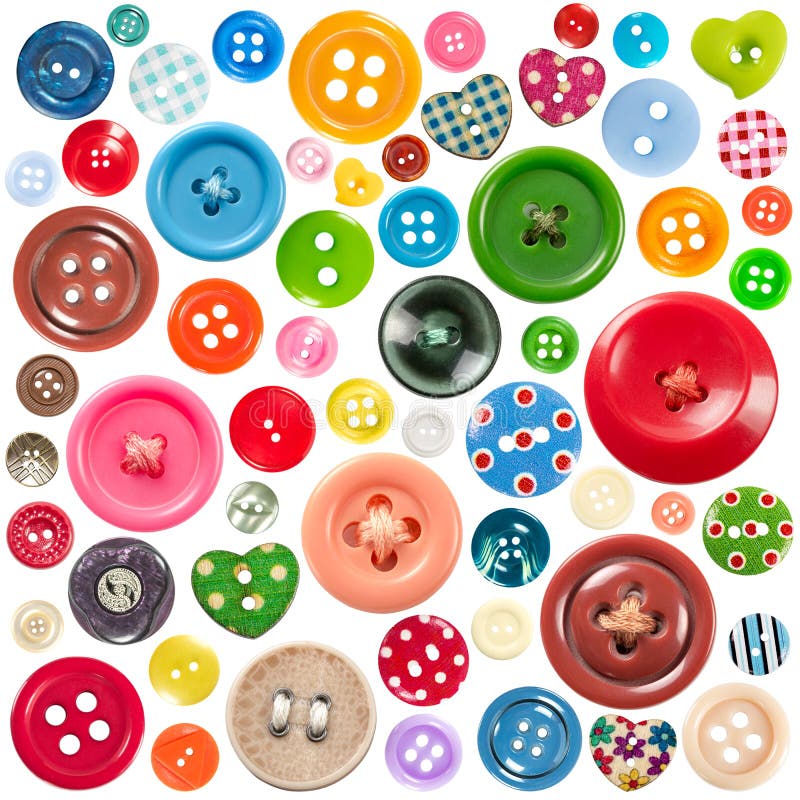 Colorful Buttons, Colorful Clasper Stock Photo - Image of green, object ...