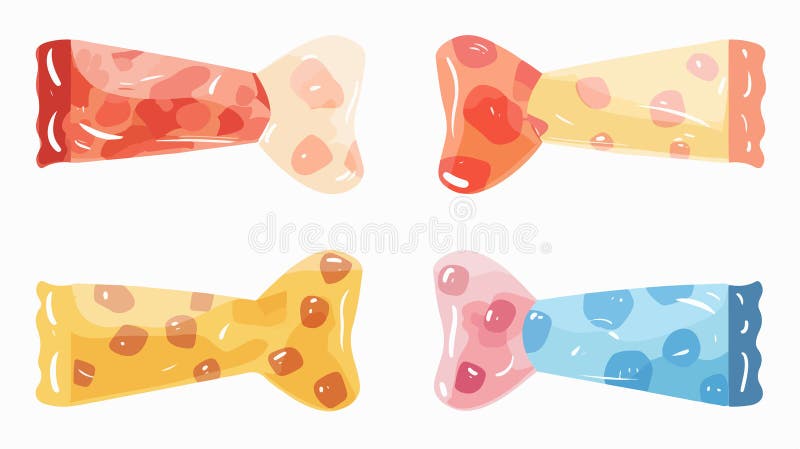 Colorful Wrapper Candy Set for Packaging and Sweet Food Displays Stock ...