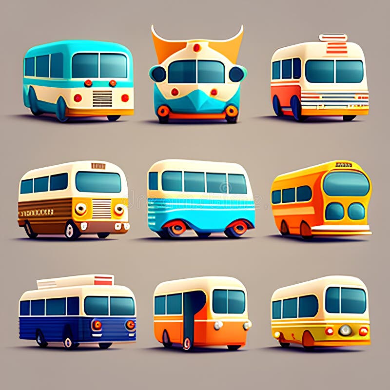 Cartoon Buses Stock Illustrations – 666 Cartoon Buses Stock ...