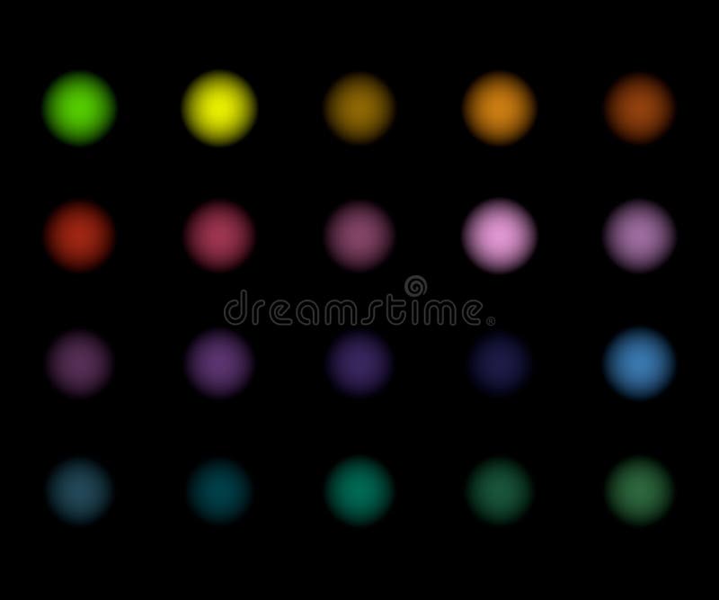 Set Colorful Circle Blur Shapes Stock Vector - Illustration of circle ...