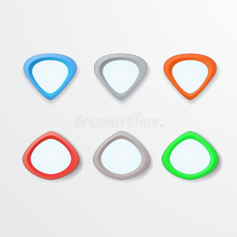 Set of Colorful Circle Pointers. Stock Vector - Illustration of concept ...