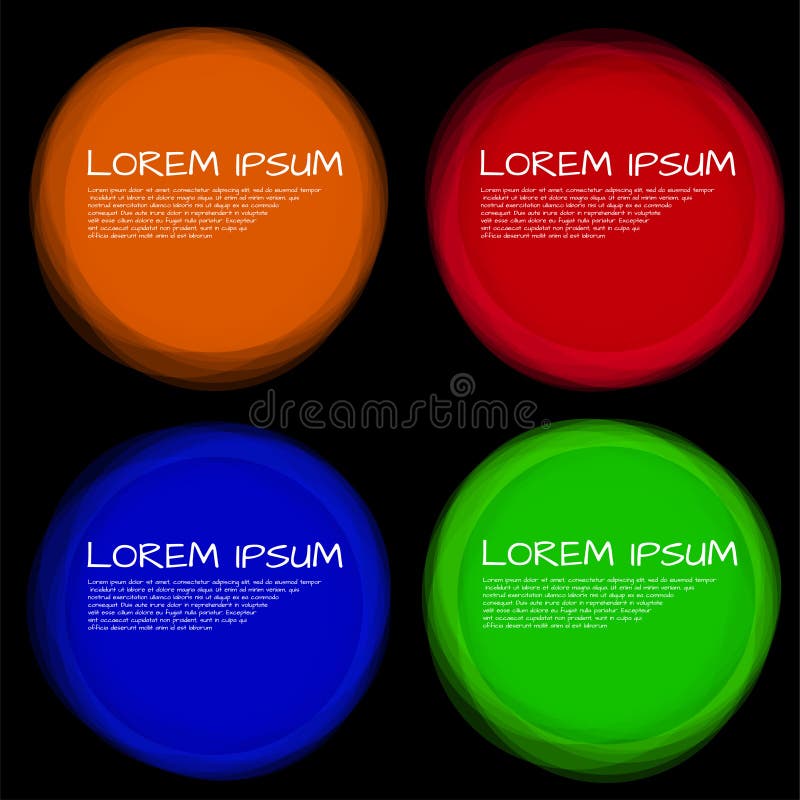 Set of Colorful Circles with Overlapping. Creative Logo Stock ...