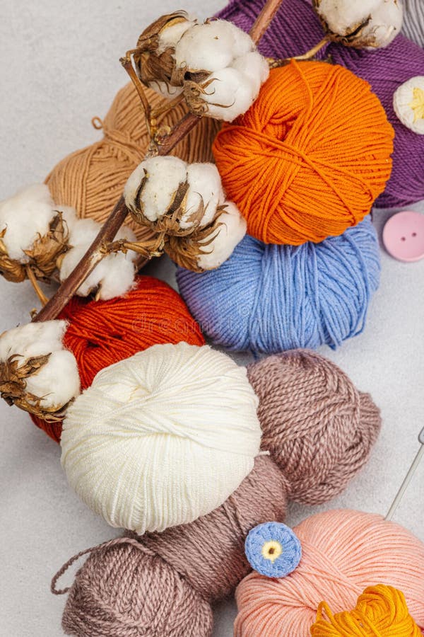 A Set of Colorful Clew of Thread for Knitting and Special Craft Tools ...