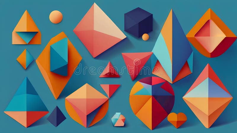 Set with colorful cubes stock illustration. Illustration of template ...