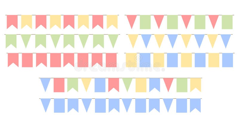 Colorful Decorative Flags - Vector Decorations Stock Vector ...
