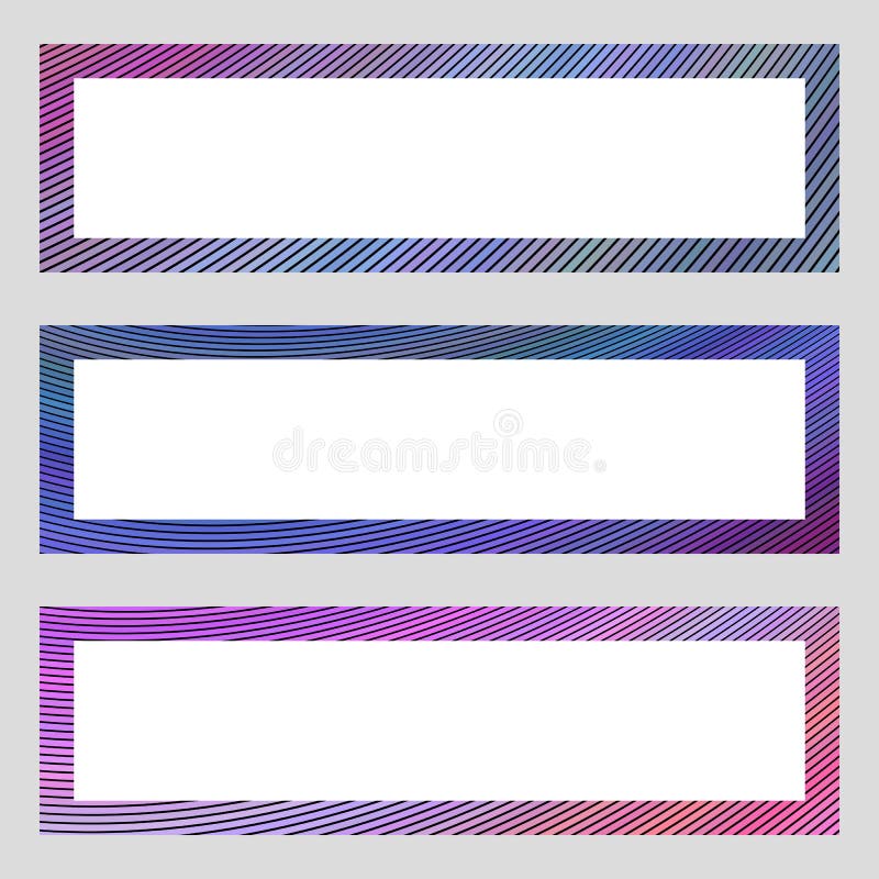 Set of Colorful Design Banner Frames Stock Vector - Illustration of ...