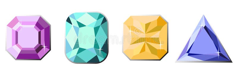 Diamond shapes collection stock vector. Illustration of icon - 109347475