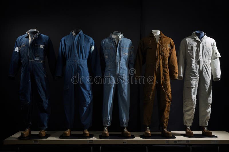 A Set of Colorful Disposable Coveralls. Generative AI Stock ...