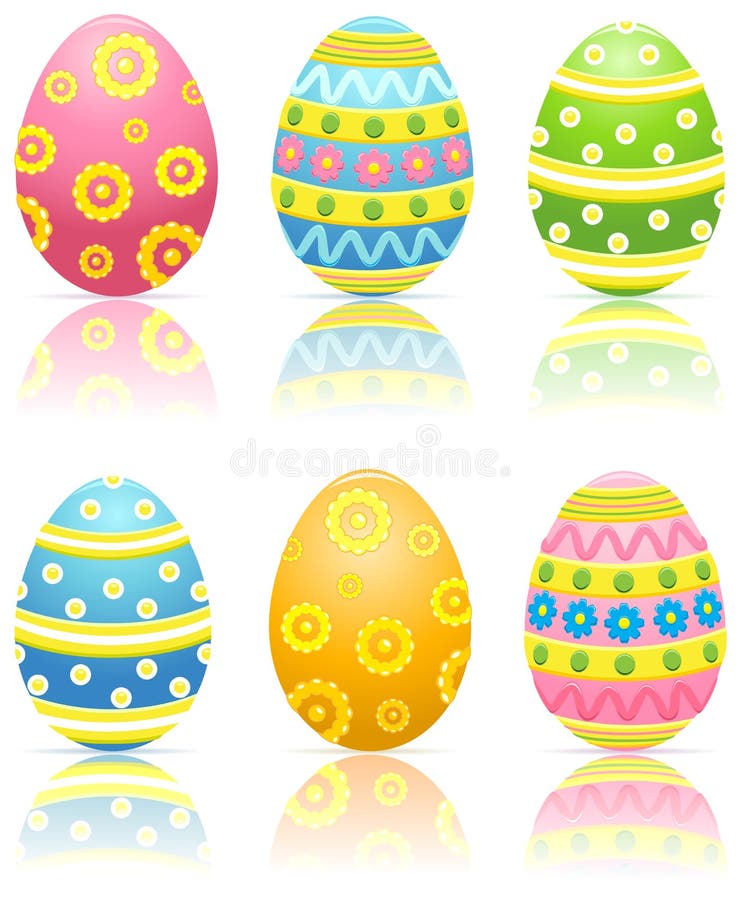 Easter egg set stock vector. Illustration of decorated - 23772632
