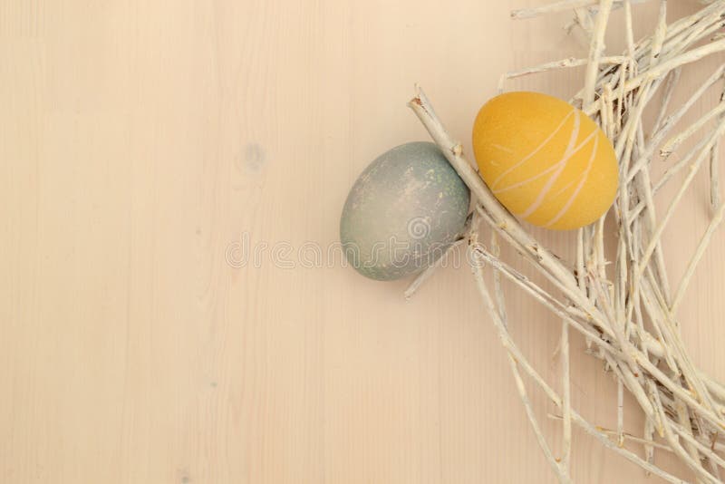 Easter Eggs with a Beautiful Eco-friendly Pattern Stock Image - Image ...