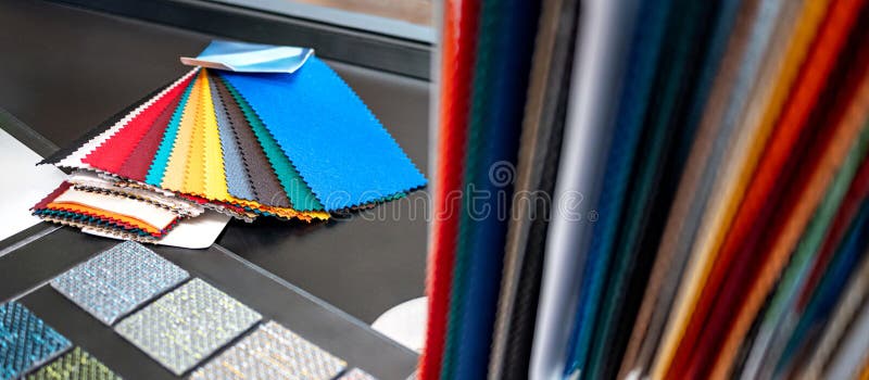 Set of Colorful Fabric Swatch Material. Various Color and Texture ...