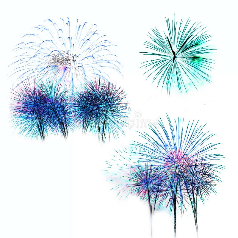 Fireworks on White Background Vector Illustration Stock Vector ...
