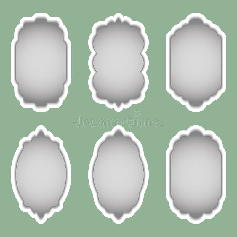 Set of Colorful Frames of Different Shapes. Vector Illustration. Stock ...