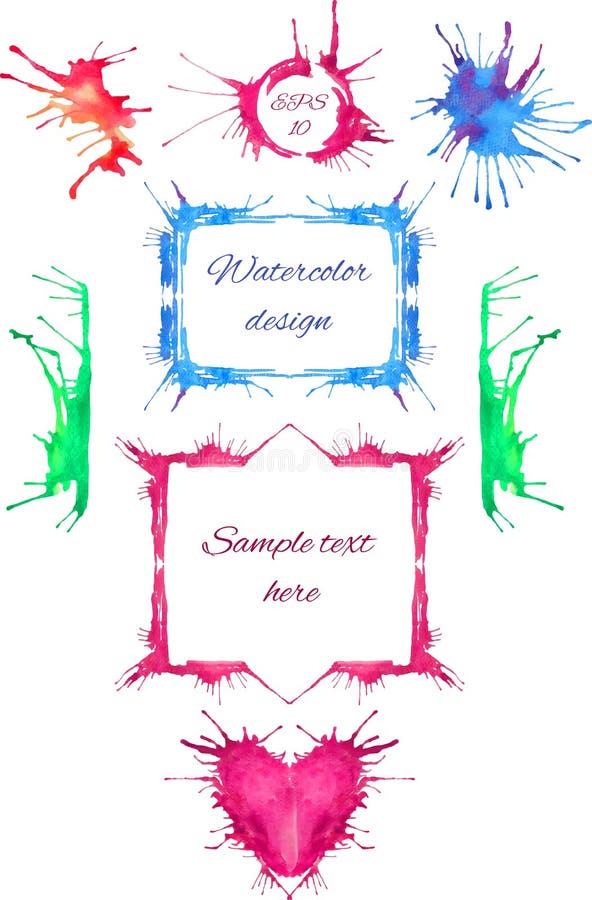 Set of Colorful Frames and Frame Elements Stock Vector - Illustration ...