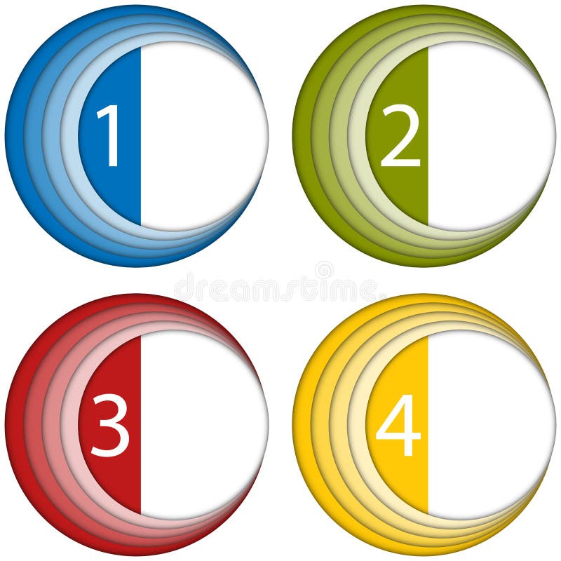 Set of Colorful Frames with Numbers Stock Vector - Illustration of ...