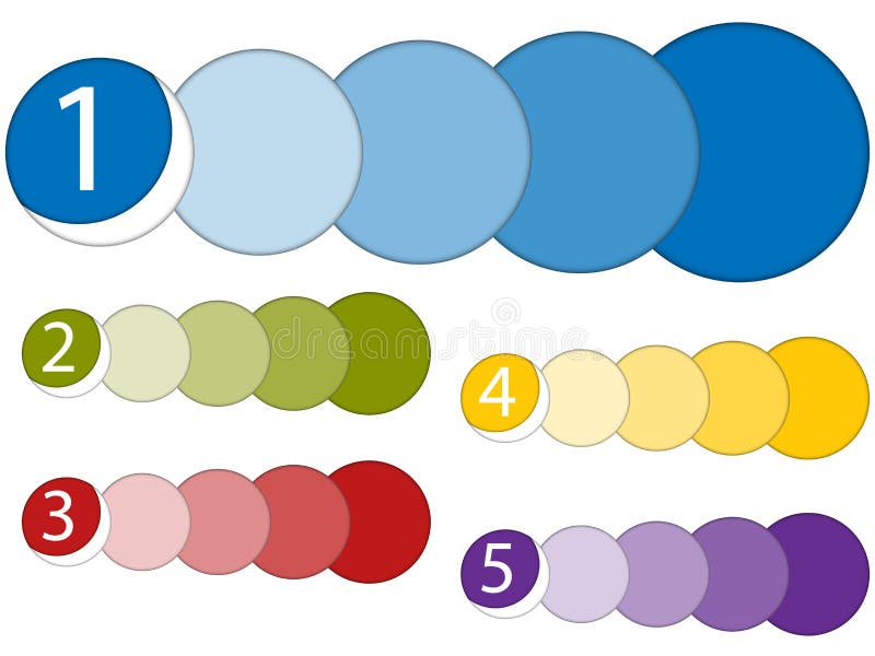 Set of Colorful Frames with Numbers Stock Vector - Illustration of ...