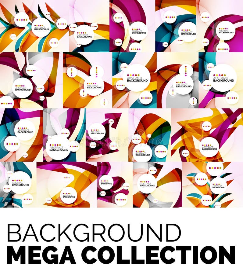 Set of Colorful Fresh Modern Abstract Backgrounds Stock Vector ...