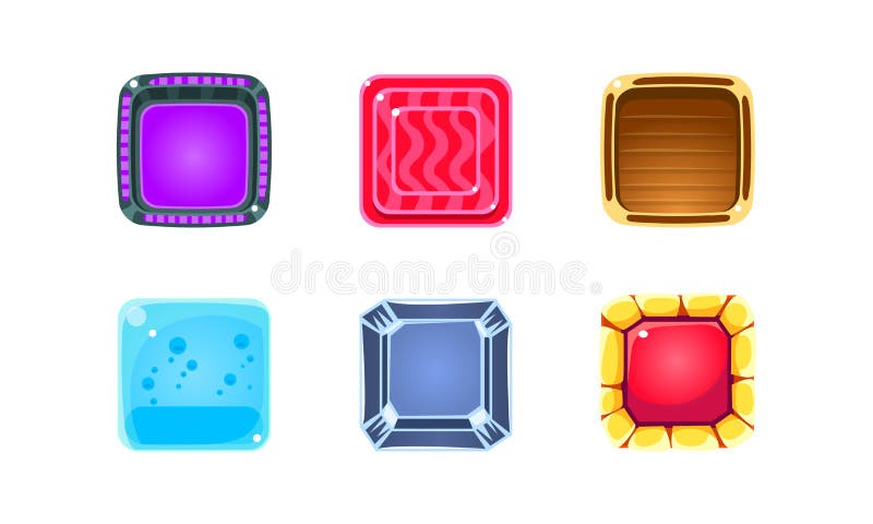 Game buttons GUI pack stock vector. Illustration of pattern - 97089273