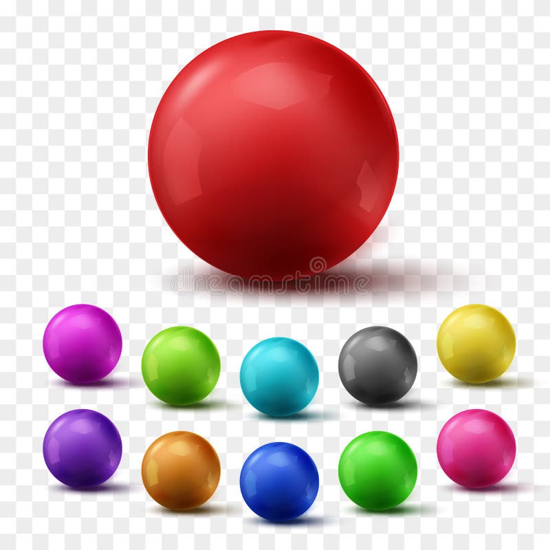 Set of Colorful Glossy Spheres Isolated on Transparent Background ... Set of Colorful Glossy Spheres Isolated on Transparent Background ...