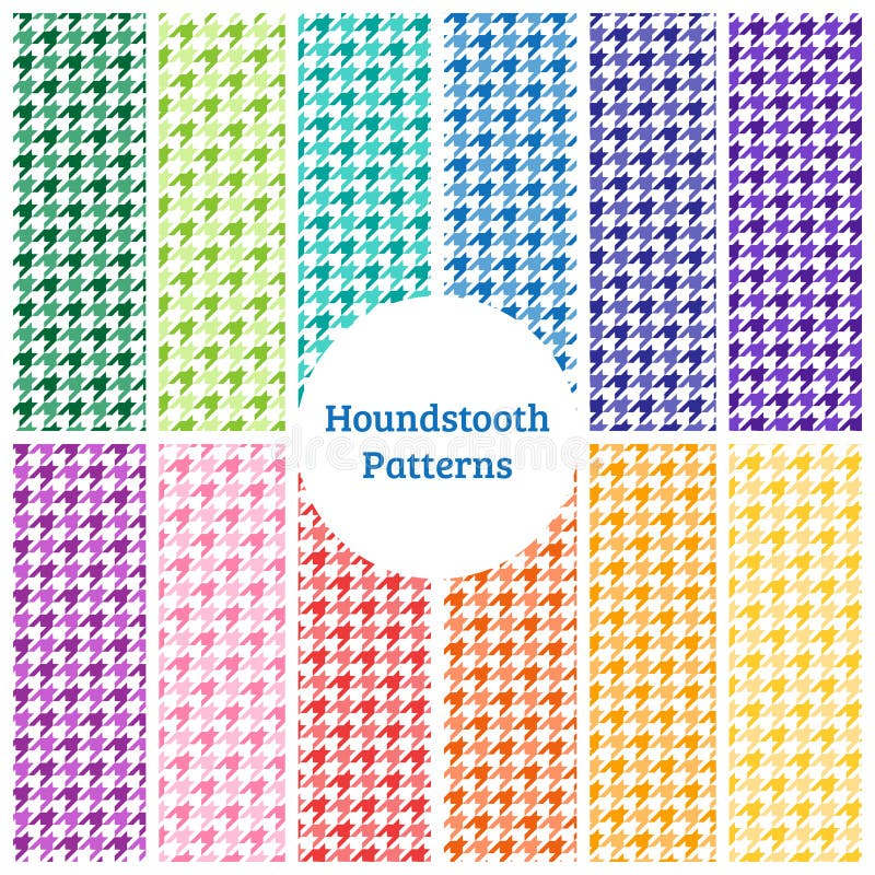 Houndstooth Patterns stock vector. Illustration of guncheck - 10077105