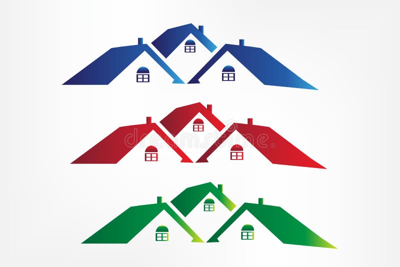 Colorful Houses in a Row - Seamless Border Stock Vector - Illustration ...