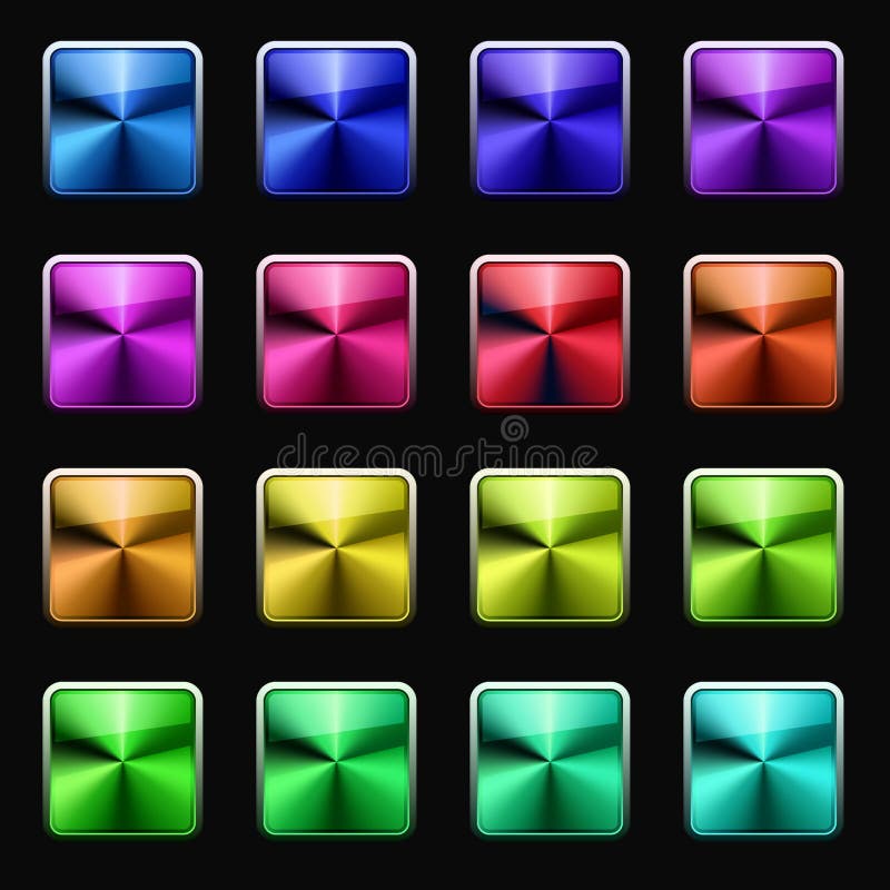 Set of colorful icons stock vector. Illustration of glass - 44598035