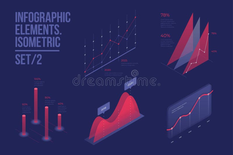 Set of Colorful Infographic Vector Elements: Presentation Graphics ...