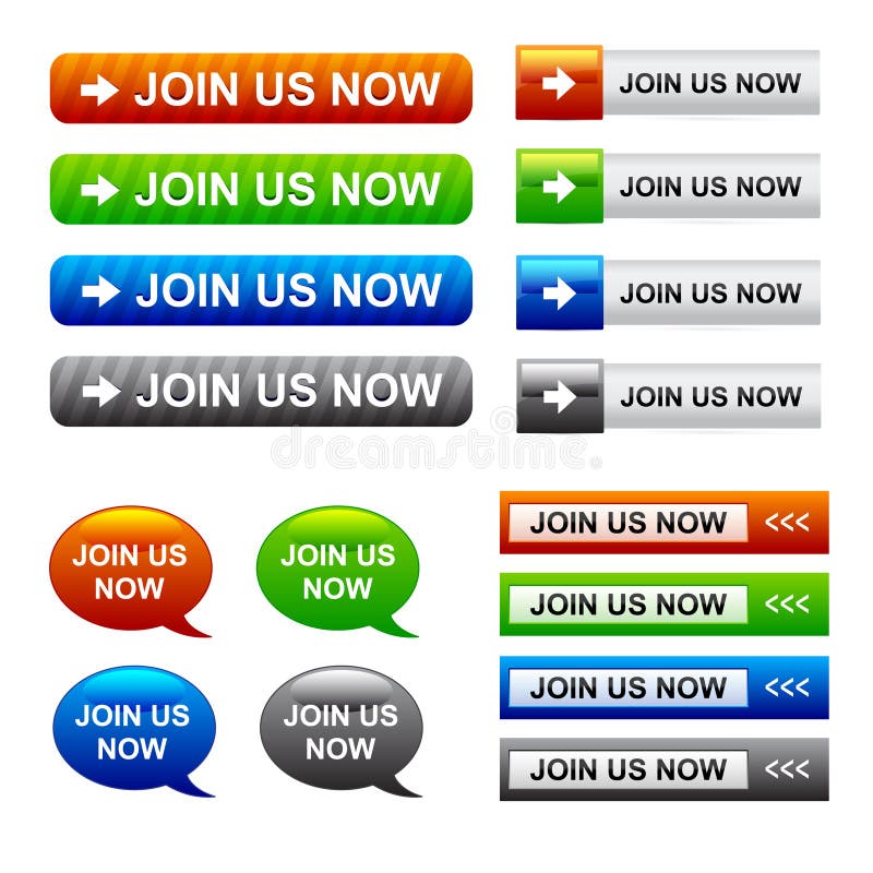 Join buttons stock vector. Illustration of registration - 6357868