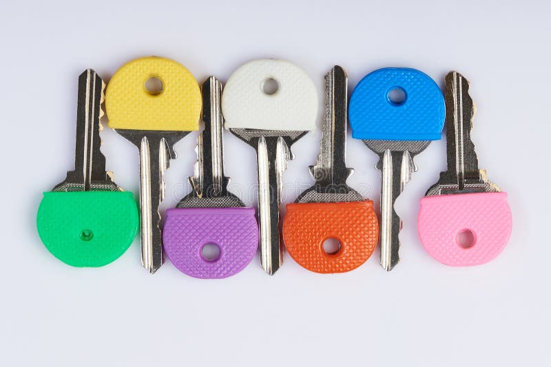 Set of colorful keys stock photo. Image of house, location - 511736