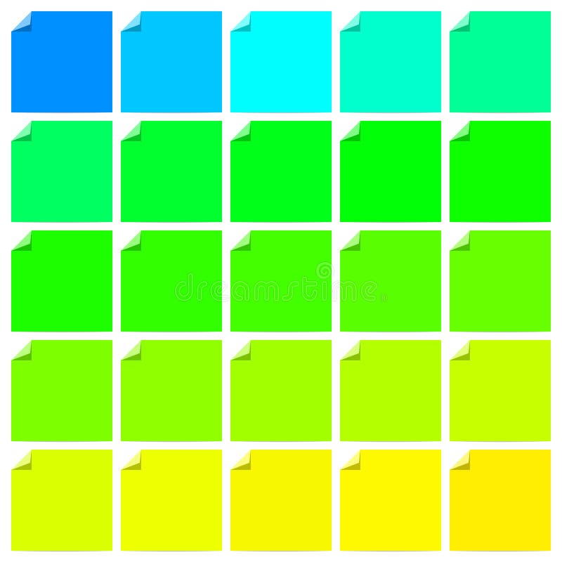 Set of Colorful Labels with Folded Corner Stock Vector - Illustration ...