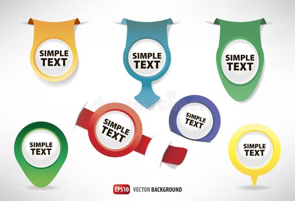 Set of Colorful Labels and Icons Stock Vector - Illustration of arrow ...