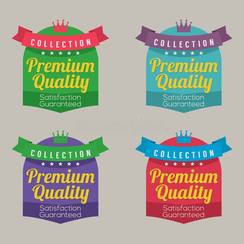 Set of Colorful Labels stock vector. Illustration of emblem - 41431101