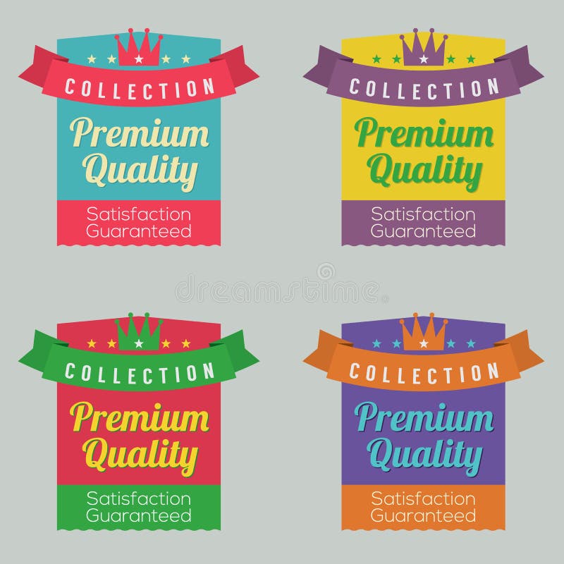 Set of Colorful Labels stock vector. Illustration of design - 41431108
