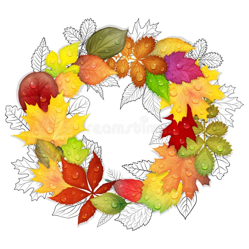 Set of colorful leaves stock vector. Illustration of summer - 75539221