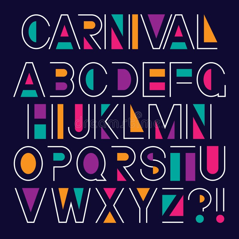 Set of Colorful Letters. Alphabet for Your Design Stock Vector ...